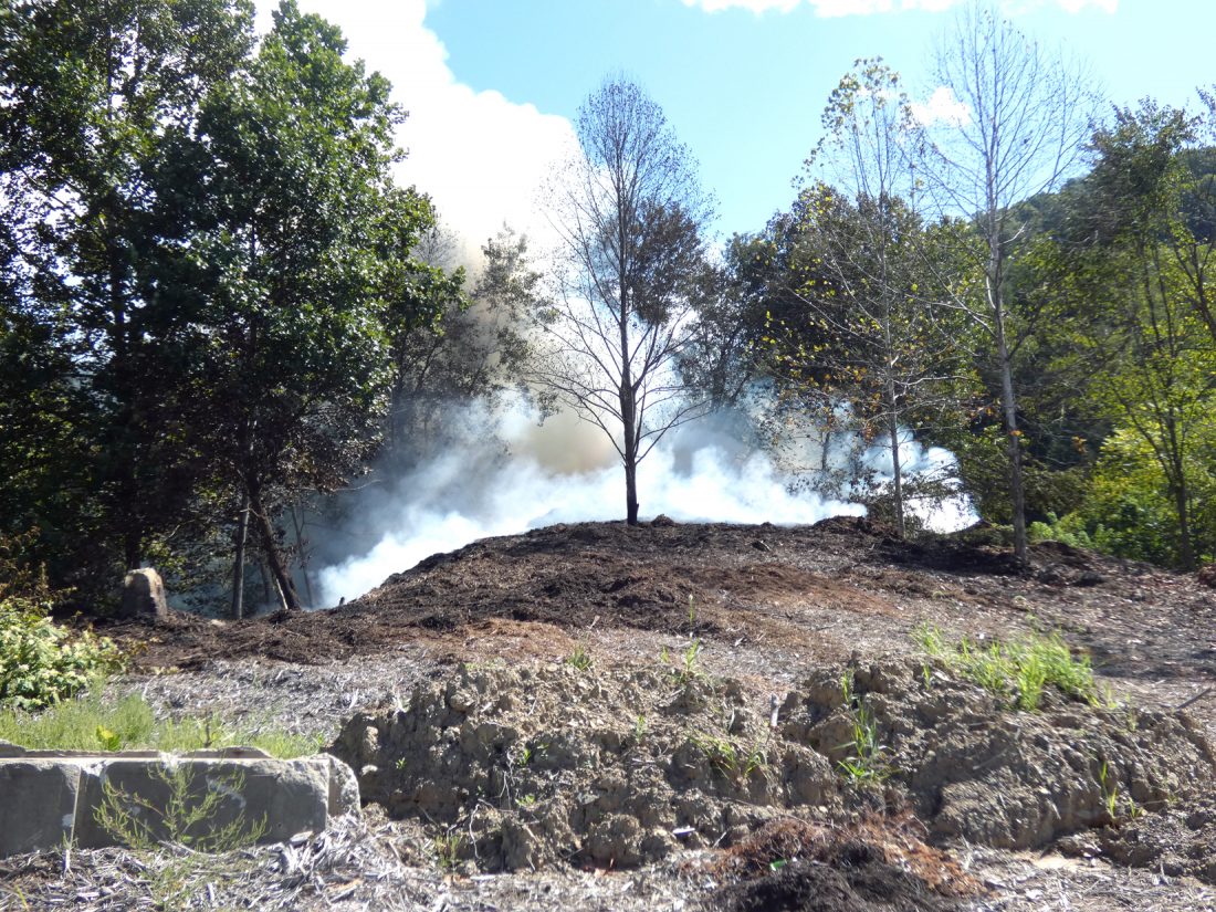 Crews fight persistent mulch fire | News, Sports, Jobs - Morning Journal